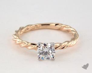 18K Yellow Gold Cable Solitaire Engagement Ring | 17970Y
