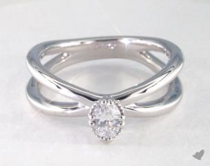 14K White Gold Criss Cross Diamond Solitaire | 17975W14